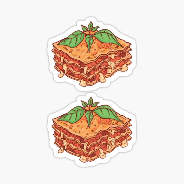 "MEAT LASAGNA" Sticker for Sale by Uhhnad | Redbubble