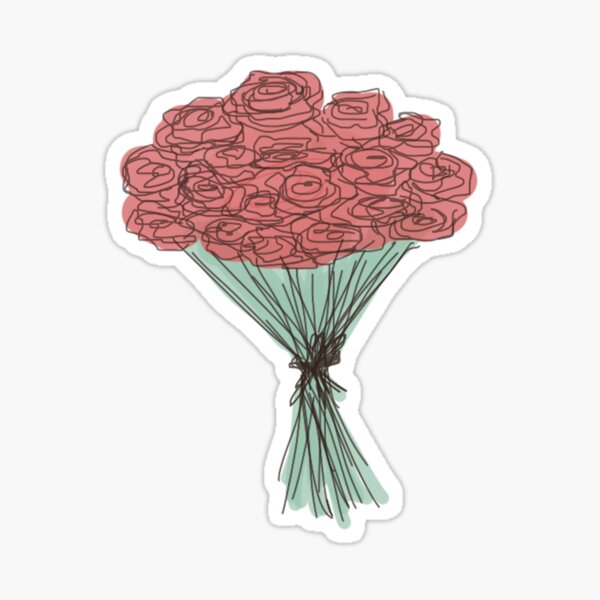 "Bouquet of Roses" Sticker for Sale by ShriyaArt | Redbubble