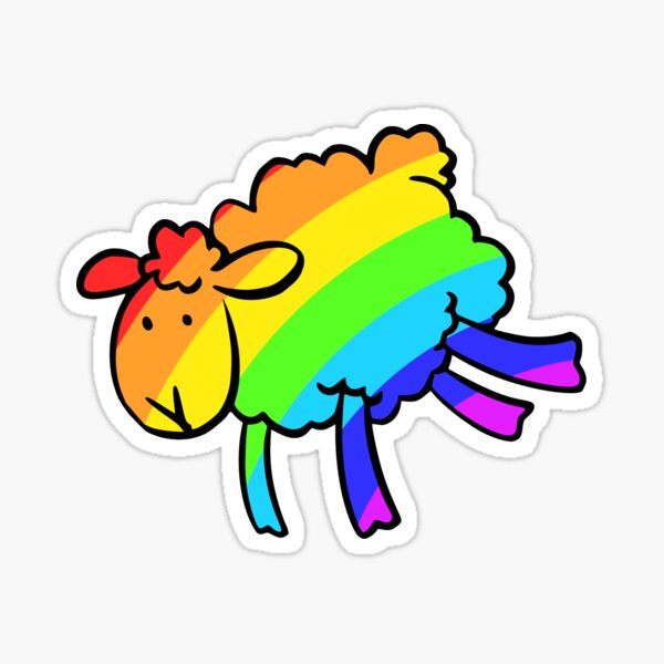 "Rainbow Sheep" Sticker for Sale by PETRIPRINTS | Redbubble