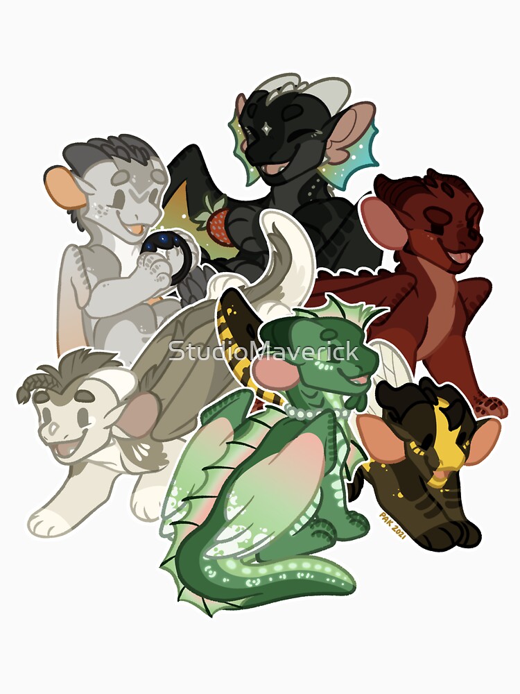 "Hatchlings - WOF Wings of Fire" T-shirt for Sale by StudioMaverick ...