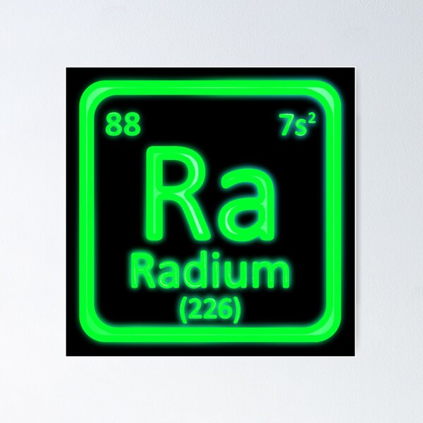 "Radium Periodic Square" Poster for Sale by Peejy | Redbubble