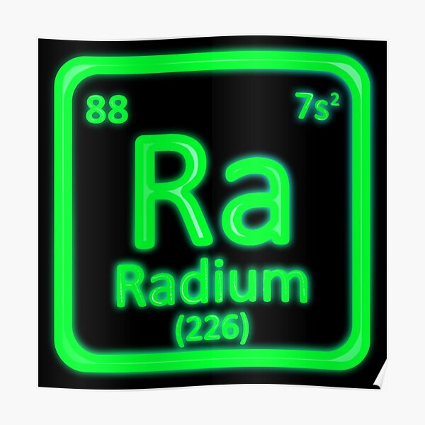 "Radium Periodic Square" Poster for Sale by Peejy | Redbubble