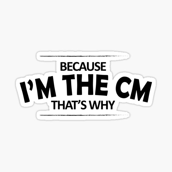 "CM, Community manager" Sticker for Sale by Mel-Diaz | Redbubble