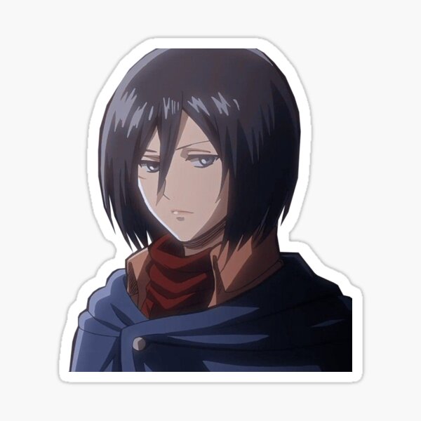 "Mikasa Ackerman" Sticker for Sale by kawaiicrossing | Redbubble