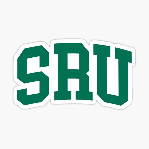 "slippery rock - college font curved" Sticker by scollegestuff | Redbubble