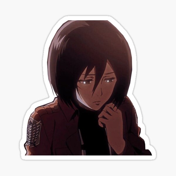 "Mikasa Ackerman" Sticker for Sale by kawaiicrossing | Redbubble