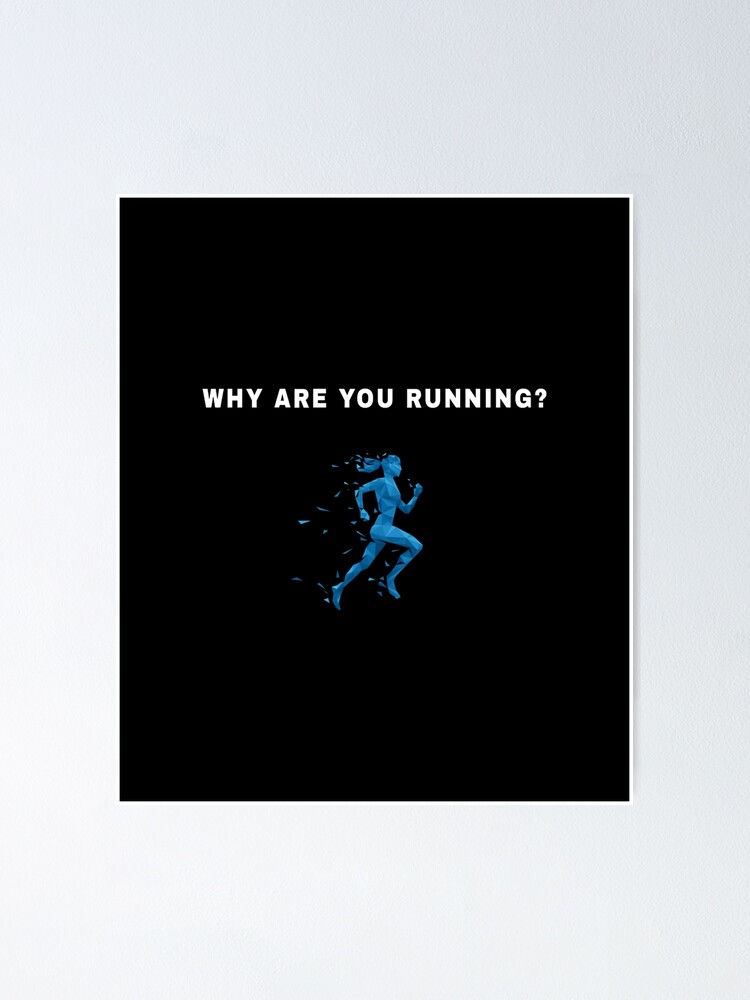 "Funny Why Are You Running Meme." Poster for Sale by petricorstudios ...