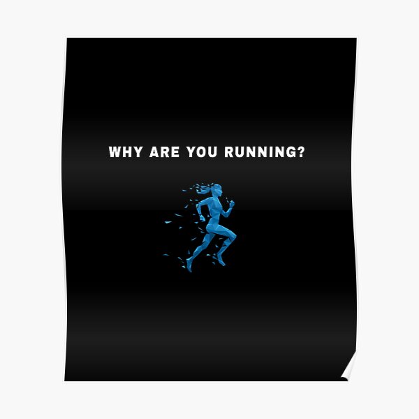 "Funny Why Are You Running Meme." Poster for Sale by petricorstudios ...