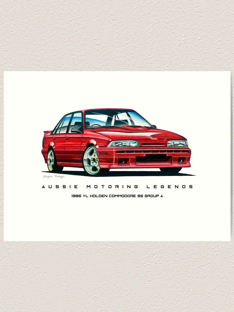 "Aussie Motoring Legends 1986 VL Holden Commodore SS Group A" Art Print ...