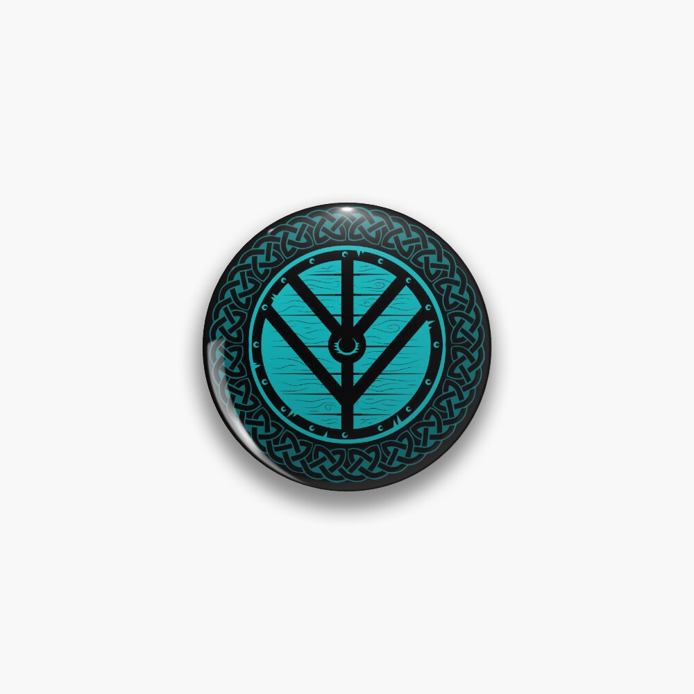 "Viking Shield Maiden Norse Knot Work, Teal Shield" Pin by Glimmersmith ...