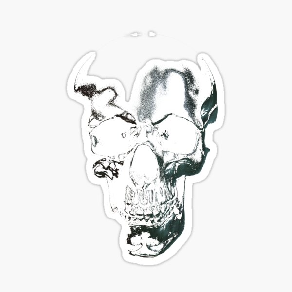 "Spooky skeleton head" Sticker by CaribbeanStyle | Redbubble