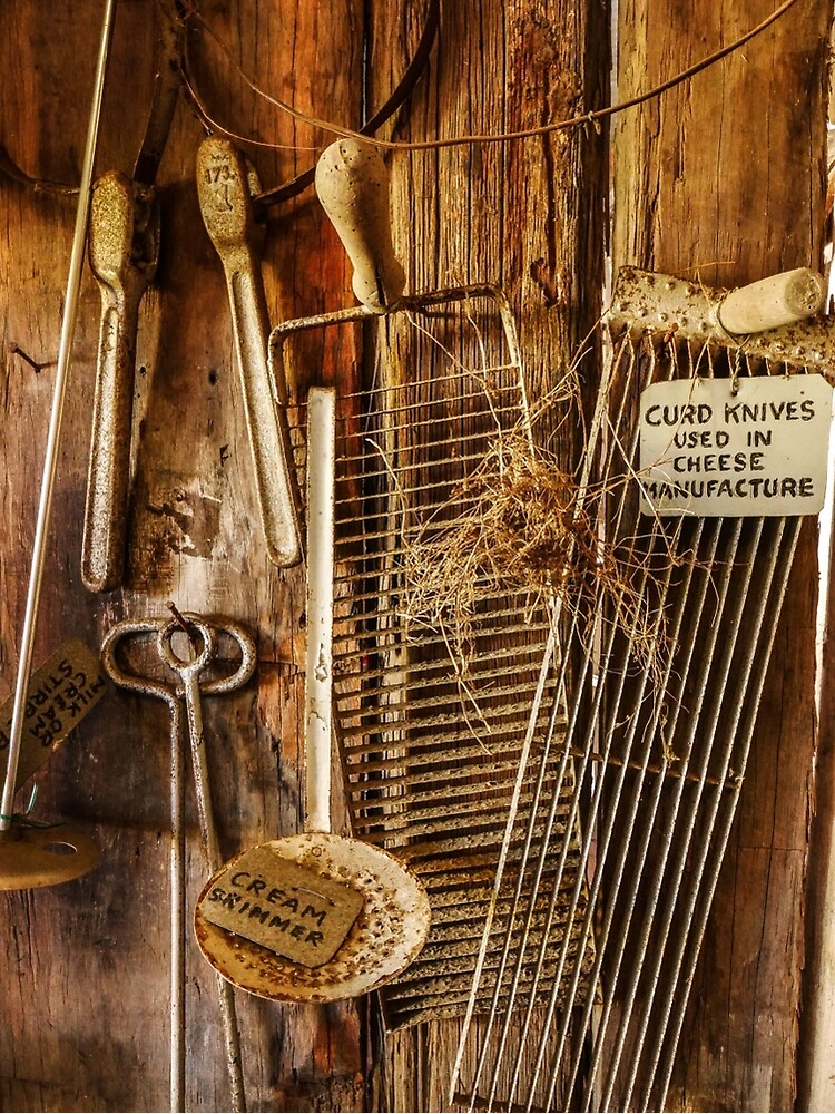 "Relics from Rural Australia - Cheese Making" Poster by Moments-In-Time ...