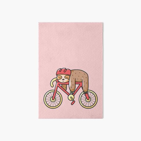 "Sloth Riding A Bike - Cute Sloth" Art Board Print by Patternsthetic ...