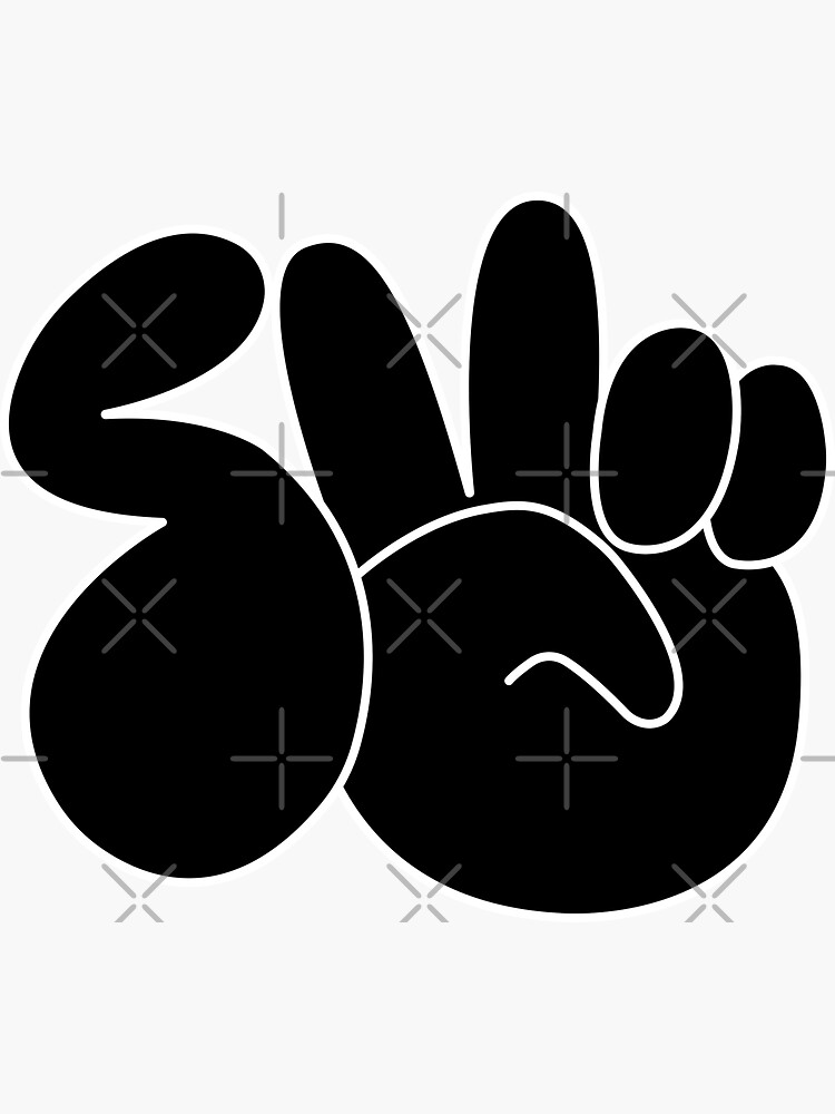 "Surf Gang Black Hand Logo Merch" Sticker for Sale by eightwelve ...