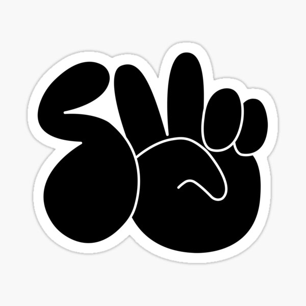 "Surf Gang Black Hand Logo Merch" Sticker for Sale by eightwelve ...