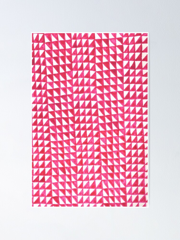 "Triangle Bands in pink" Poster by studioanalog | Redbubble