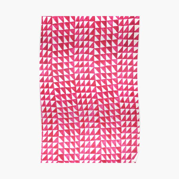 "Triangle Bands in pink" Poster by studioanalog | Redbubble