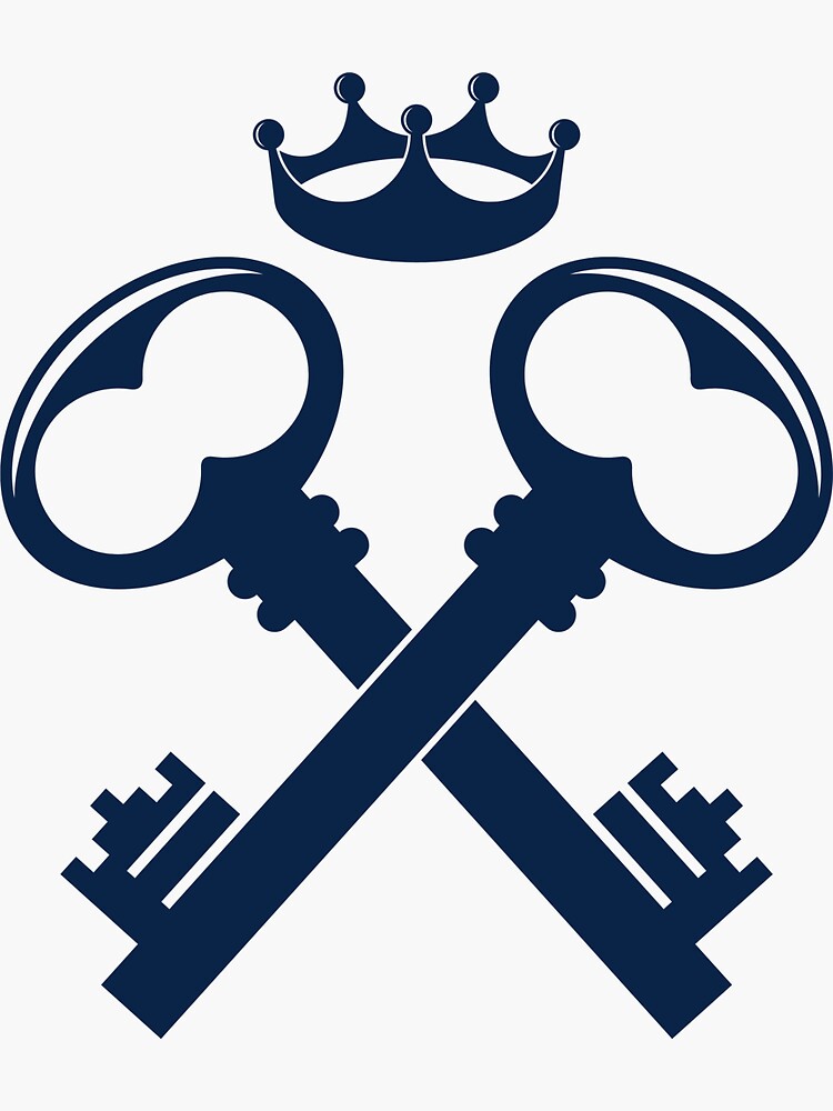"Keys And Crown" Sticker for Sale by AlexLab | Redbubble