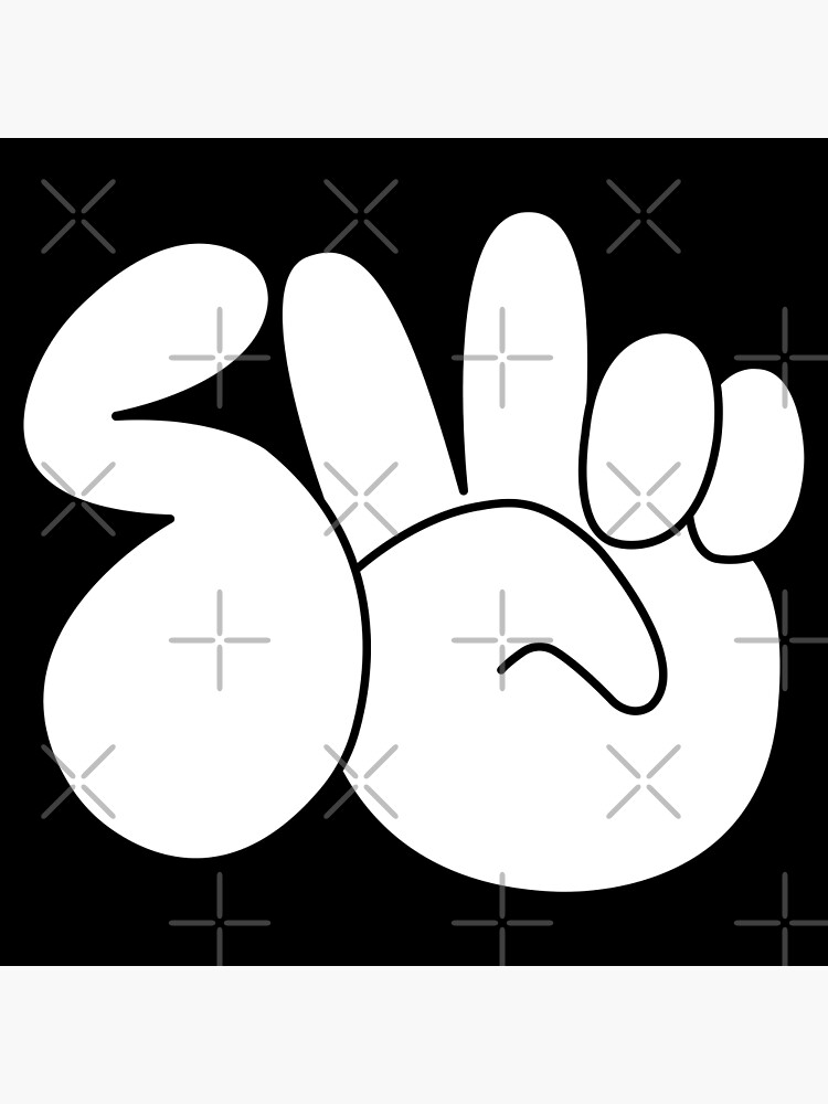 "Surf Gang White Hand Logo Merch" Poster for Sale by eightwelve | Redbubble