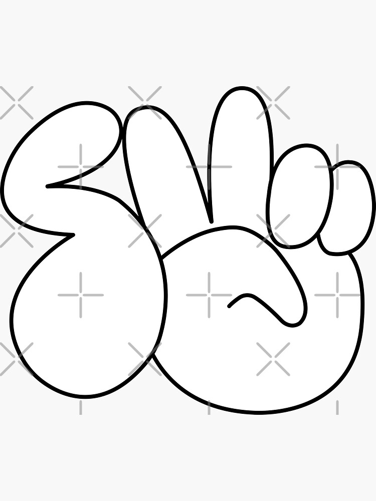 "Surf Gang White Hand Logo Merch" Sticker for Sale by eightwelve ...