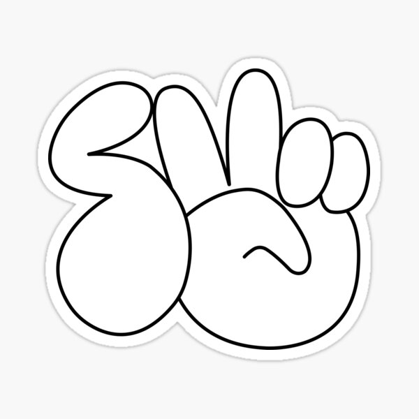"Surf Gang White Hand Logo Merch" Sticker for Sale by eightwelve ...