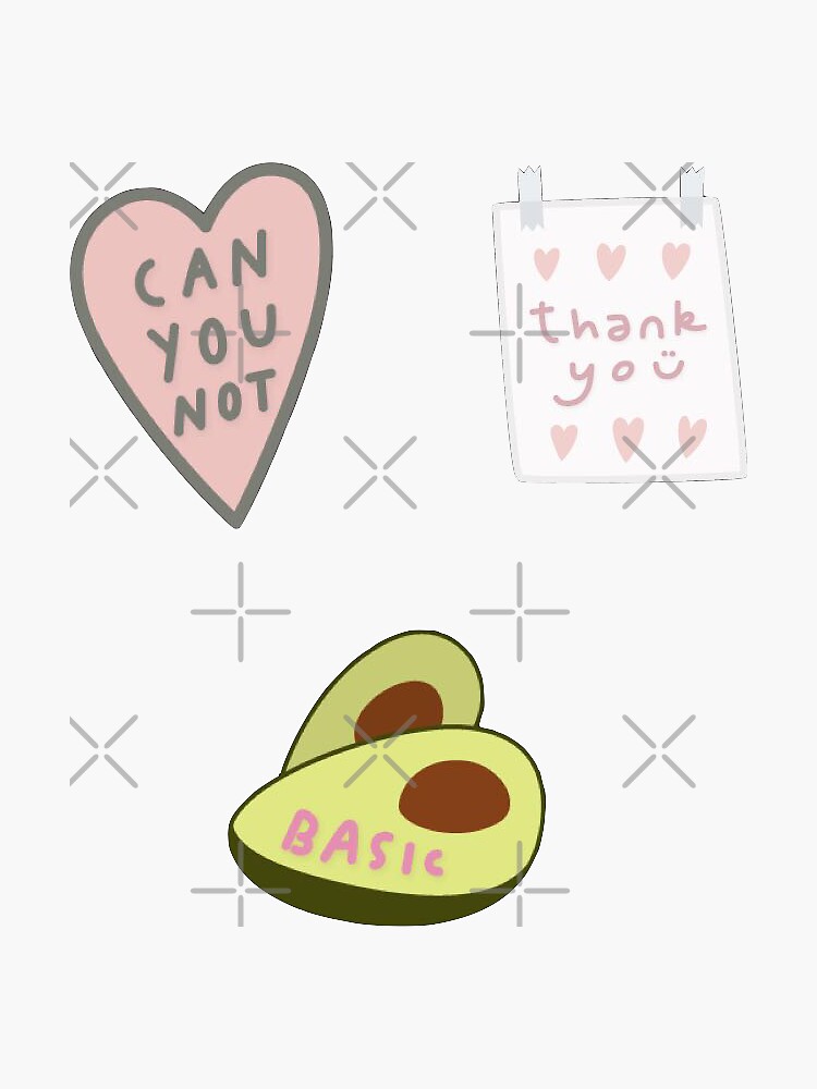 "Snapchat basic sticker pack" Sticker for Sale by natjpark | Redbubble