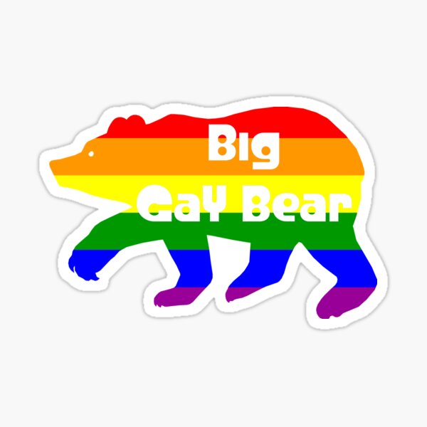 "Big Gay Bear " Sticker for Sale by PETRIPRINTS | Redbubble