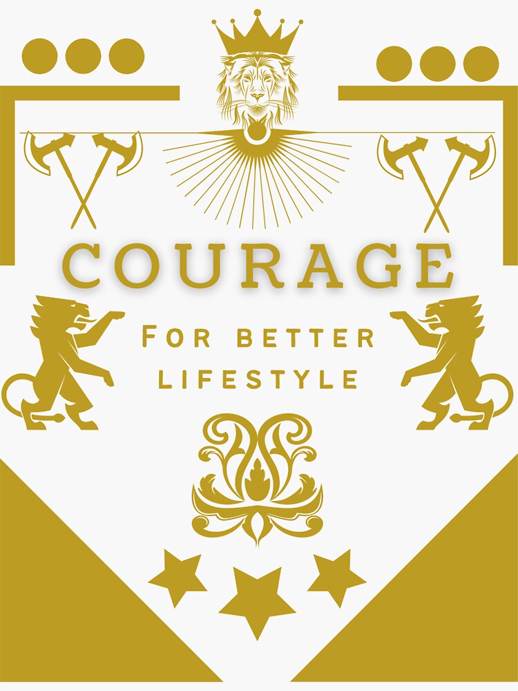 "Courage Design Hot" Sticker for Sale by Samhal | Redbubble