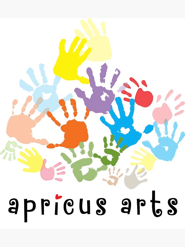 "Apricus Arts Handprint Logo" Sticker by apricusartsinc | Redbubble