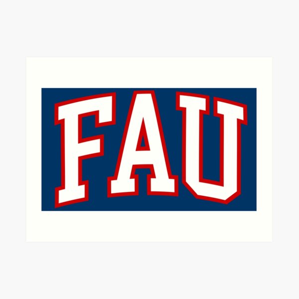 "fau - college font curved " Art Print for Sale by scollegestuff ...