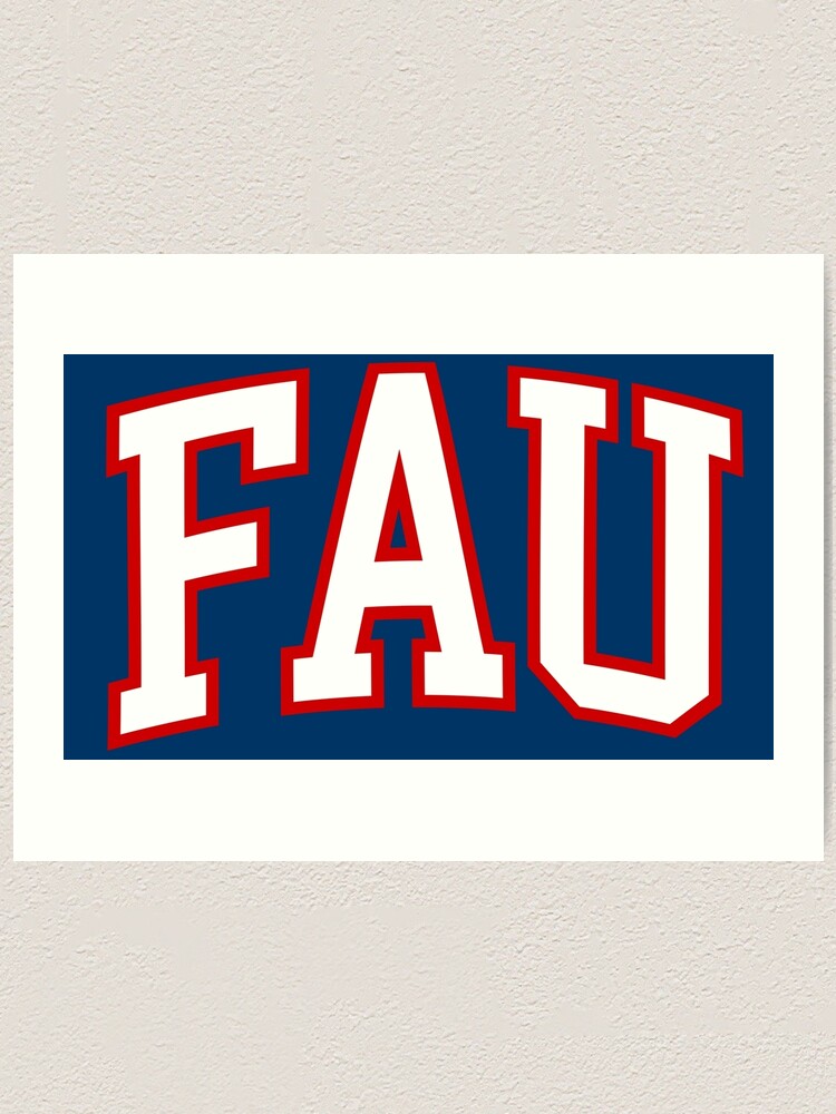 "fau - college font curved " Art Print for Sale by scollegestuff ...