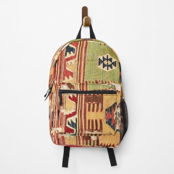 "Sivrihisar Antique Turkish Eskisehir Kilim Print" Backpack for Sale by ...