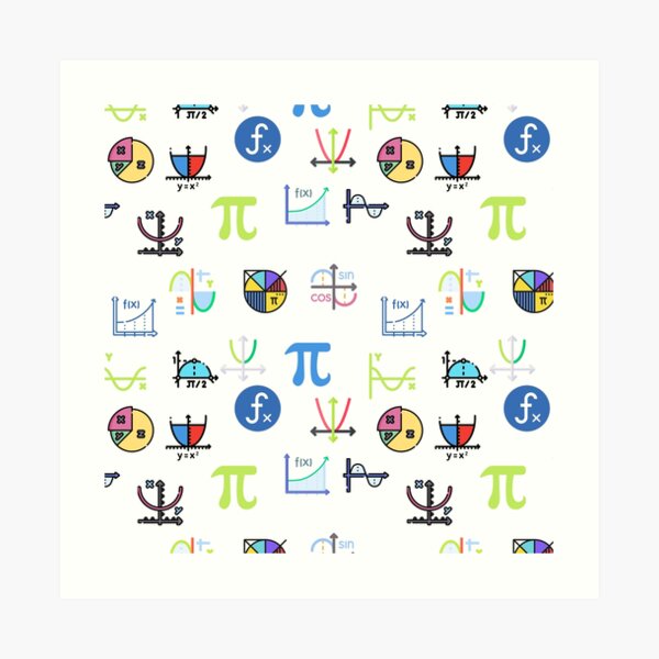 "cute math symbols and vectors pattern, lovely math algebra pattern ...