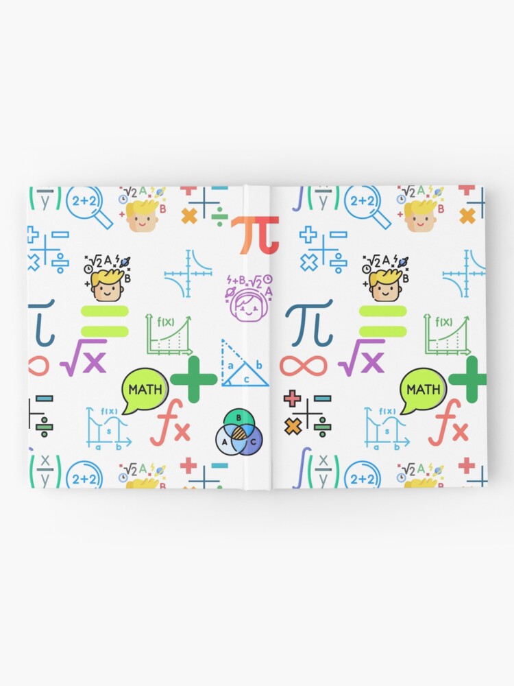 Cuaderno de tapa dura «coloridos símbolos matemáticos y patrón de ...