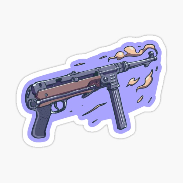 "MP40 Submachine Gun " Sticker by DinosaurDesign | Redbubble
