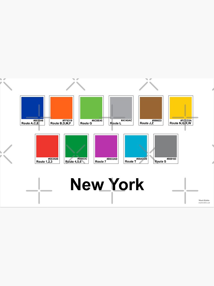 "New York Metro Colors" Sticker for Sale by MartiRubio | Redbubble