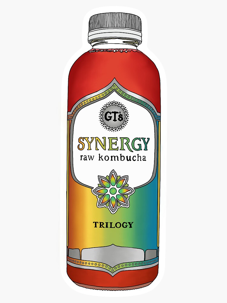 "Kombucha Bottle" Sticker for Sale by Ekoranda1 | Redbubble