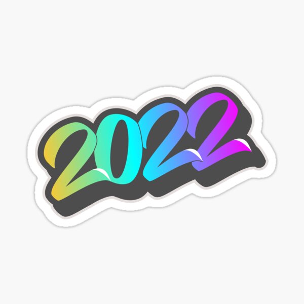 "2022 " Sticker for Sale by DesignsTenerife | Redbubble