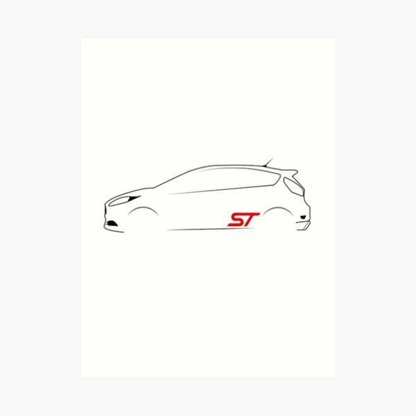 "Ford Fiesta ST Vector" Art Print by Ryan88O | Redbubble