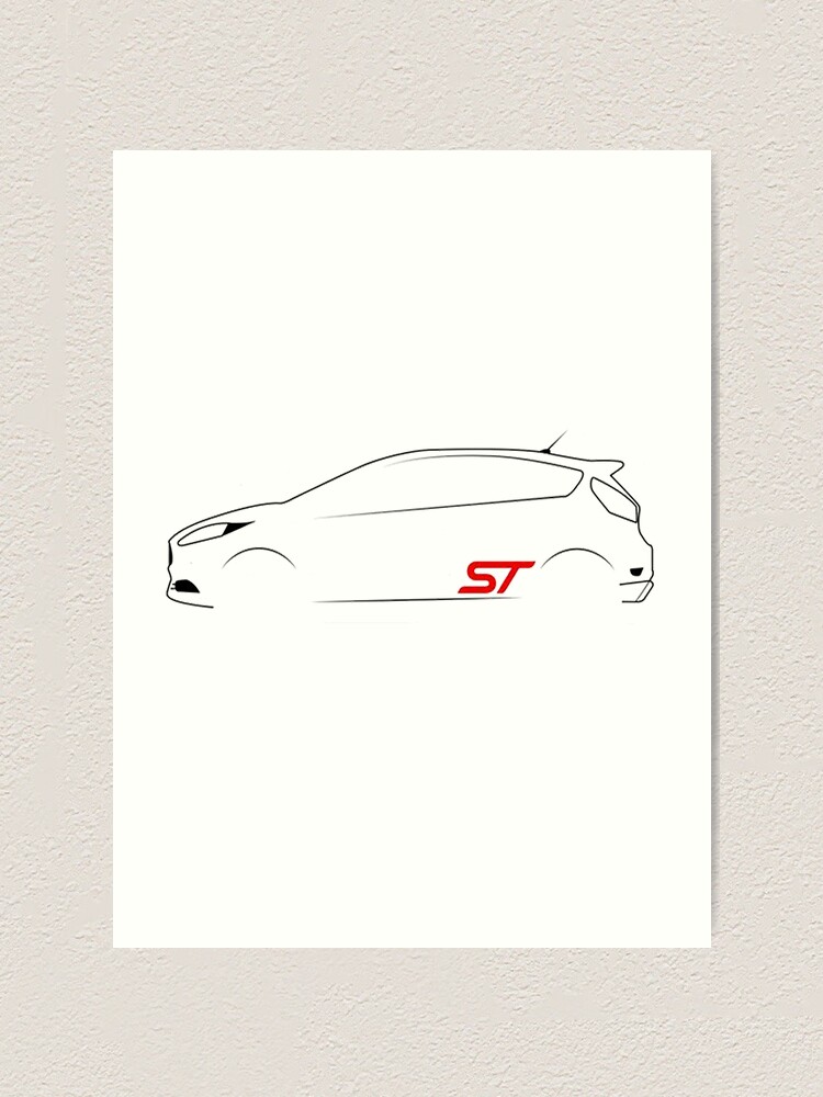 "Ford Fiesta ST Vector" Art Print by Ryan88O | Redbubble