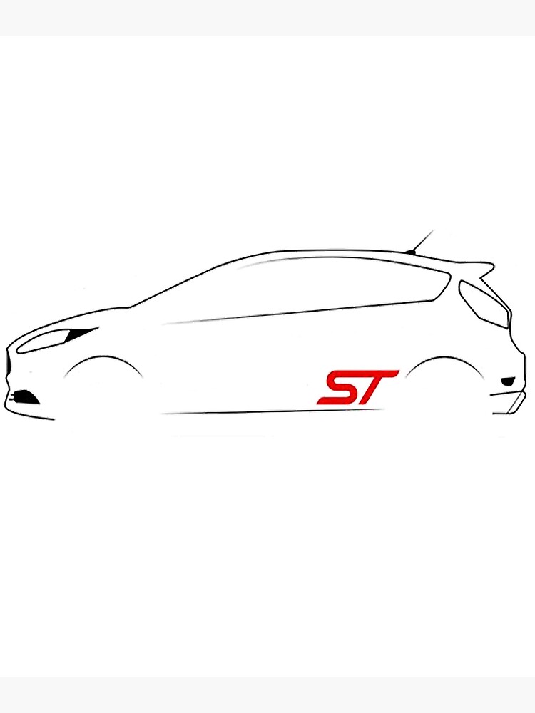 "Ford Fiesta ST Vector" Art Print by Ryan88O | Redbubble