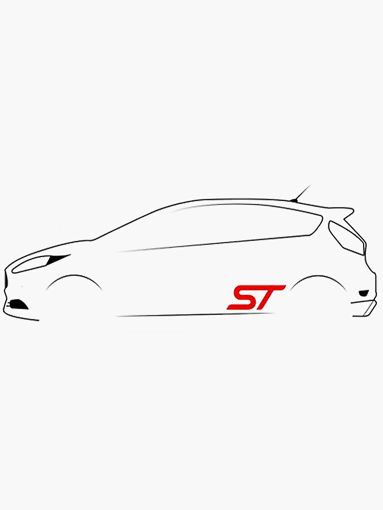 "Ford Fiesta ST Vector" Sticker for Sale by Ryan88O | Redbubble
