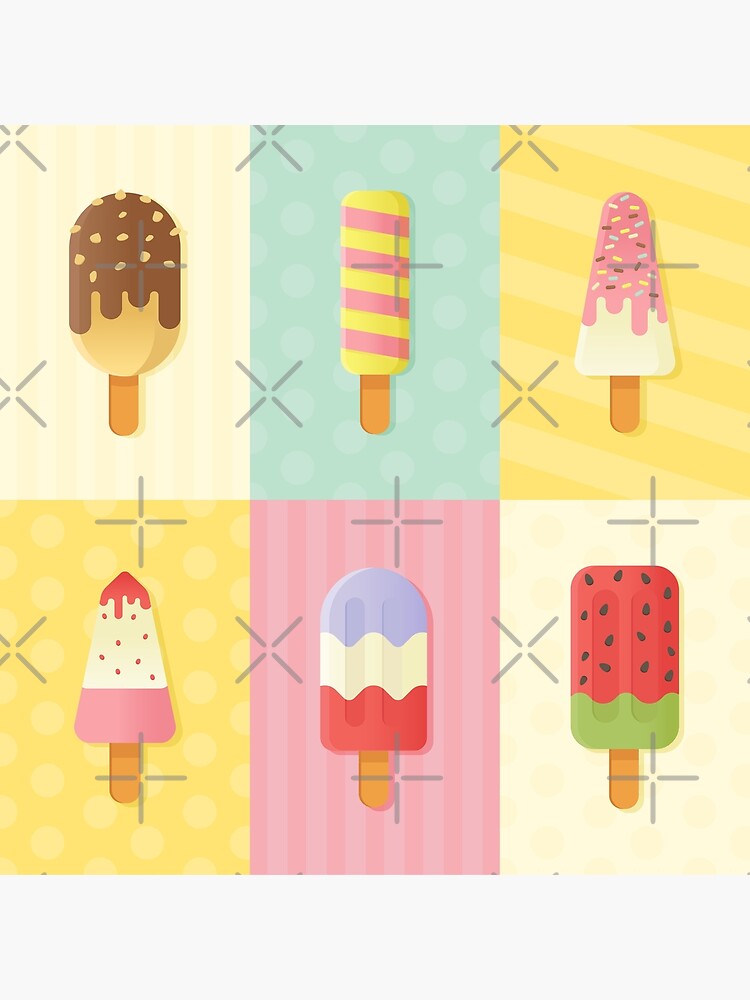 "Summer Popsicles Creamsicles Chocolate Ice Cream Bars" Poster for Sale ...
