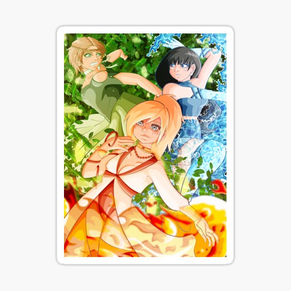 "Elementals" Sticker for Sale by SimplyAlexeiArt | Redbubble