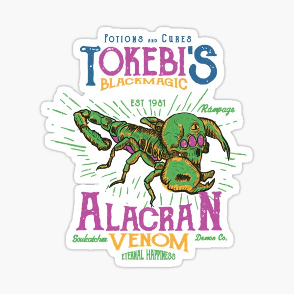 "Retro Skull Scorpion Alacran Insect Skeleton Bug " Sticker by ...