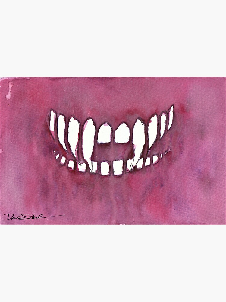 "Monster Teeth" Sticker by TryApathy | Redbubble