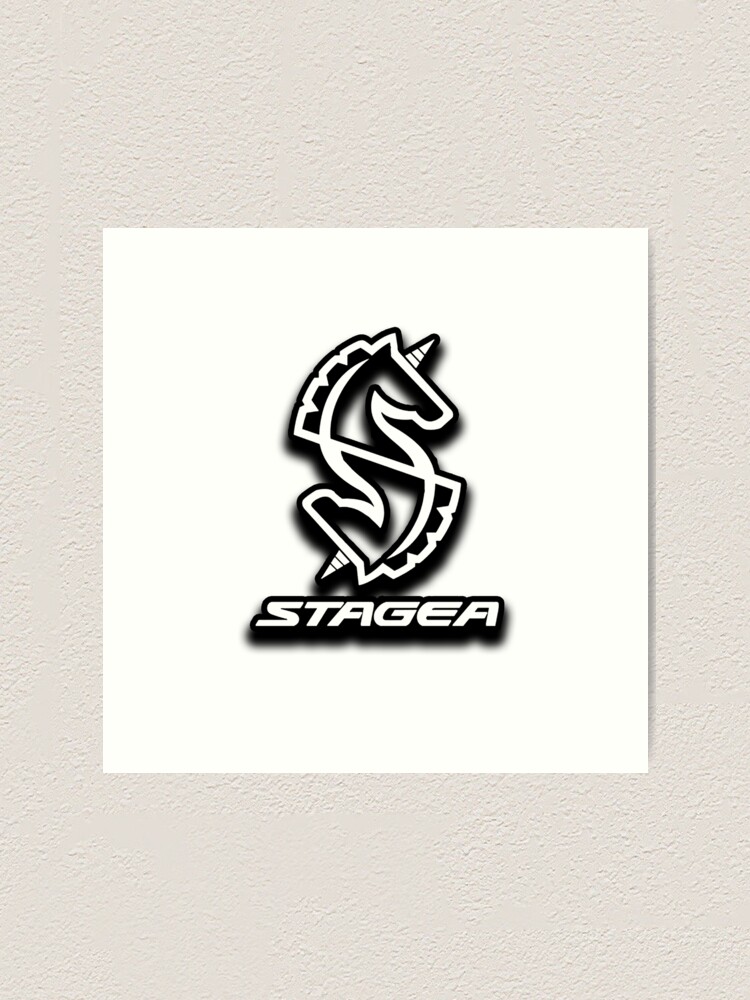 "Nissan Stagea Black & White Emblem" Art Print by lithoman2 | Redbubble