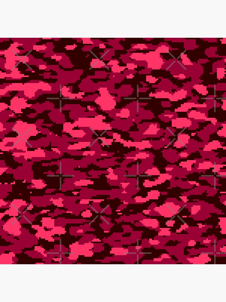 "Dark pink Camo pattern digital Camouflage" Sticker by Tshirtstory ...