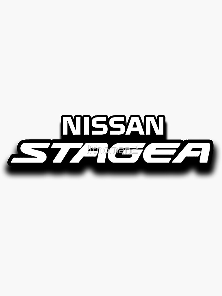 "Nissan Stagea Black & White Emblem" Sticker for Sale by lithoman2 ...
