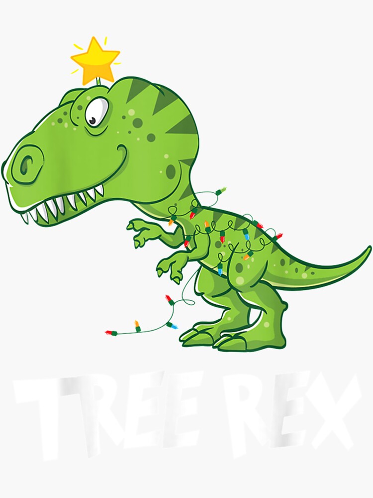 "Tree Rex T Rex Dino Pun Christmas Dinosaur " Sticker for Sale by ...
